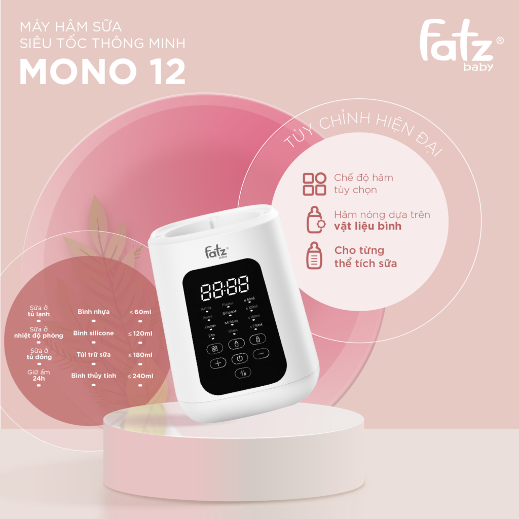 Máy hâm sữa siêu tốc thông minh Mono 12