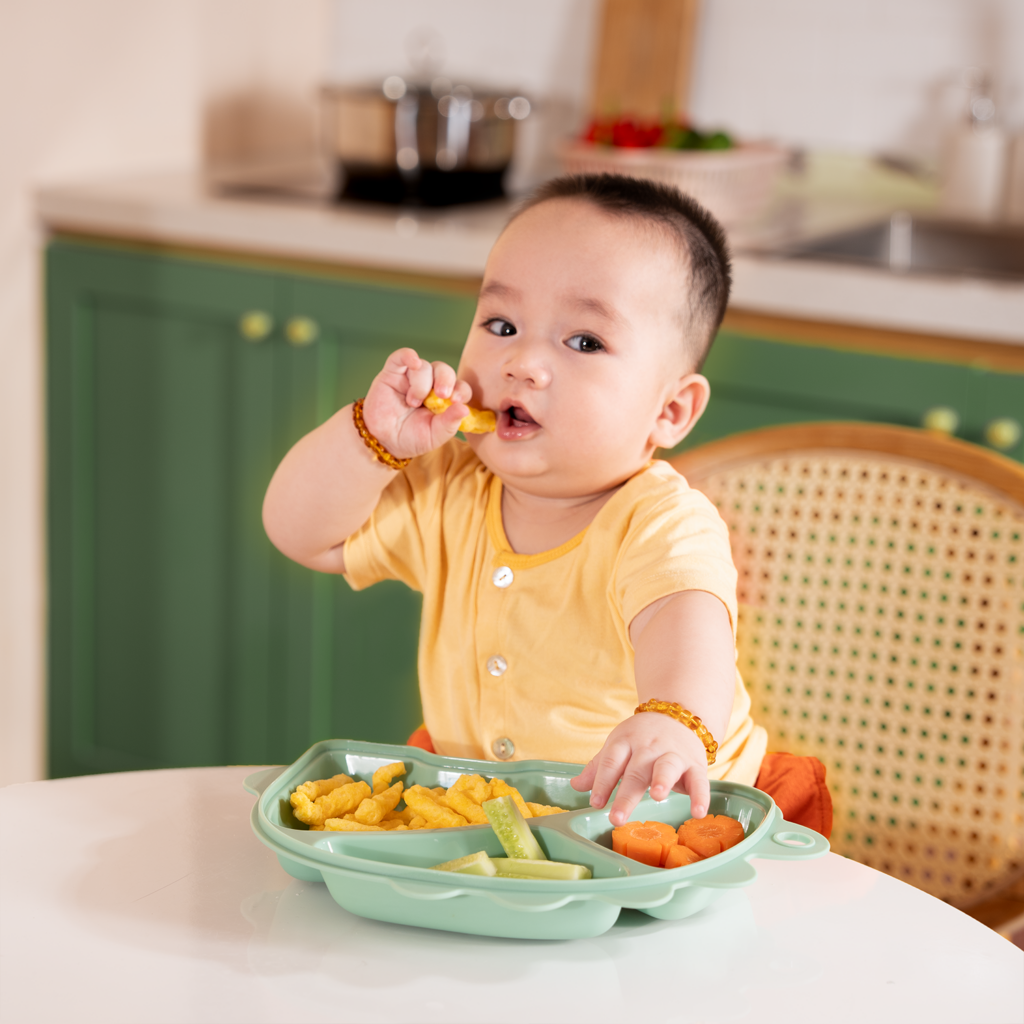 Khay ăn dặm khủng long cho bé - genex.com.vn