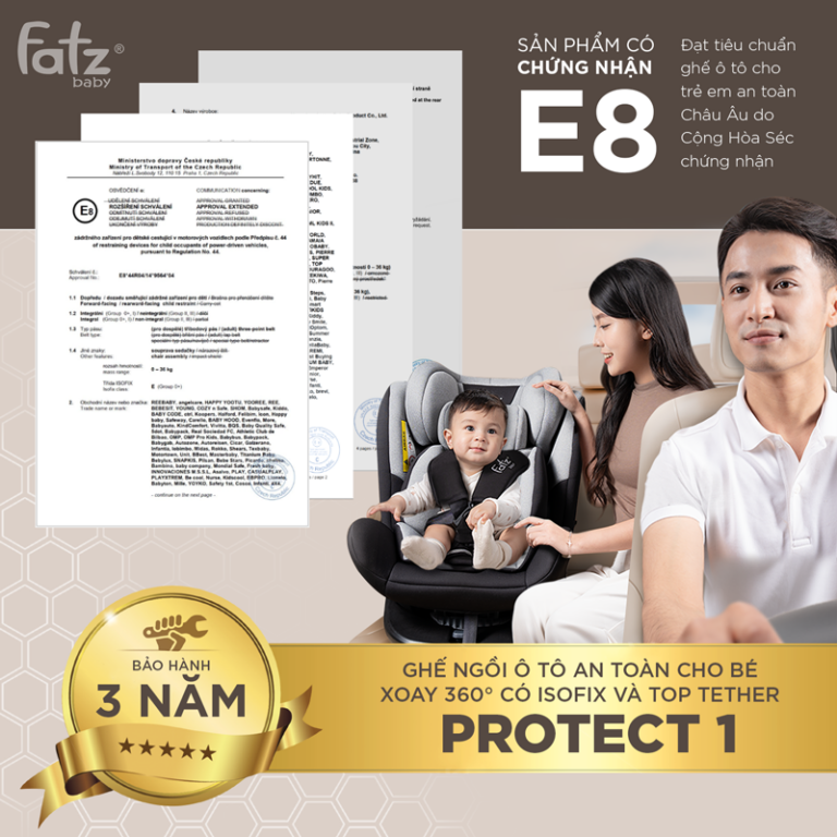 GHẾ NGỒI Ô TÔ AN TOÀN CHO BÉ XOAY 360 ĐỘ CÓ ISOFIX VÀ TOP TETHER299 - genex.com.vn